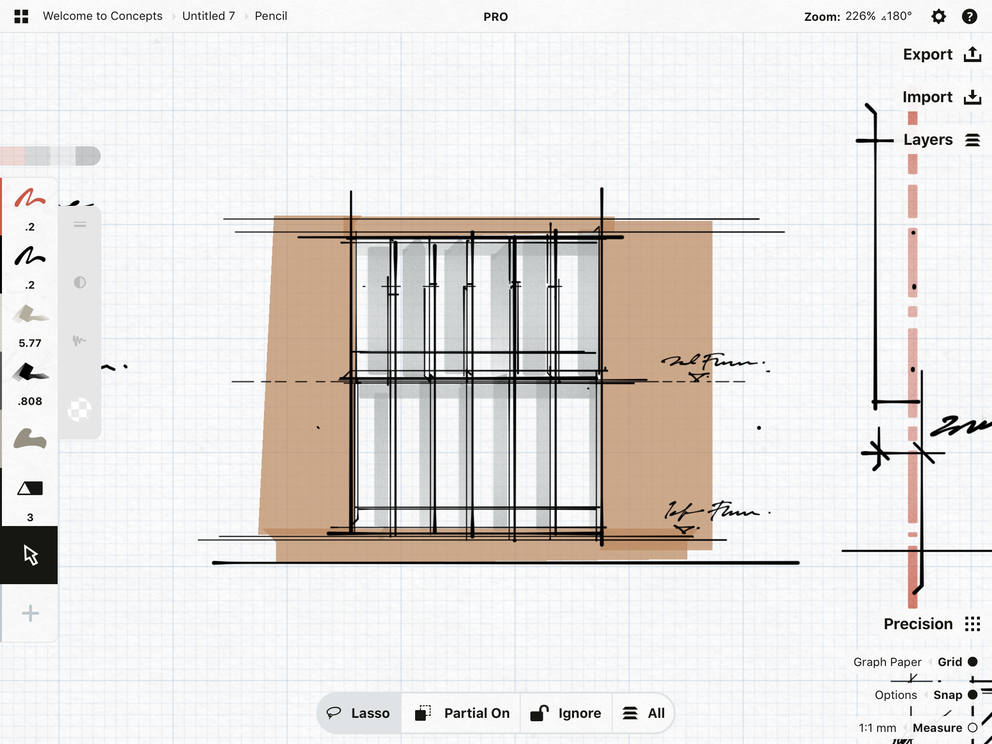 Architectural Design Sketching on the iPad • Concepts App • Infinite, Flexible Sketching