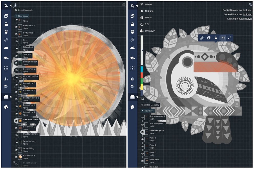 Creating Geometric Animal Art • Concepts App • Infinite, Flexible Sketching