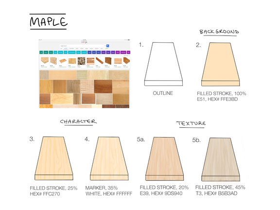 How to Draw Wood Textures • Concepts App • Infinite, Flexible Sketching