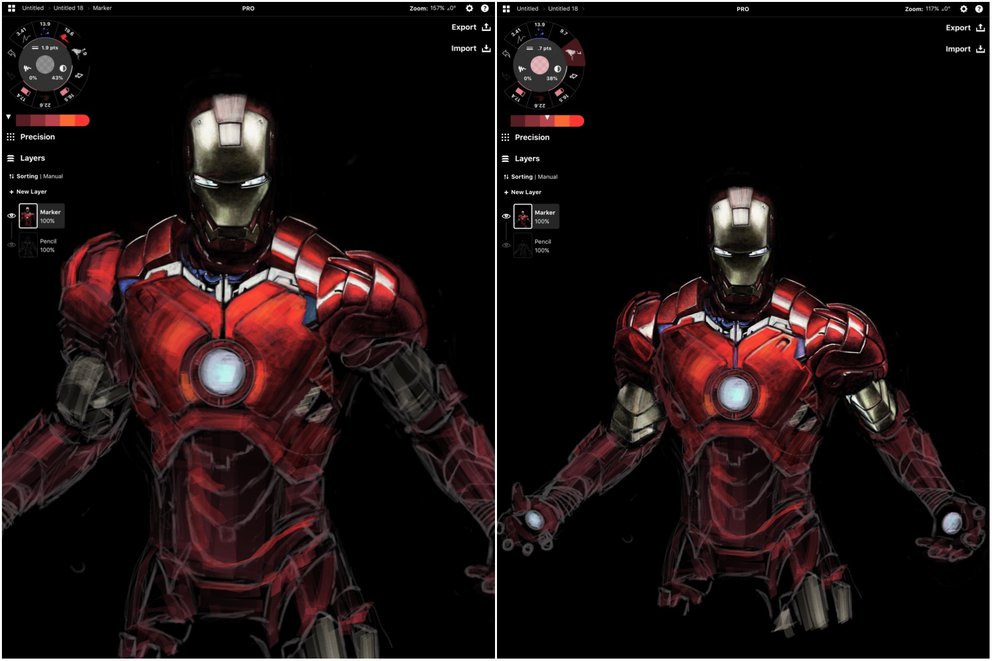Drawing from Inspiration - Iron Man • Concepts App • Infinite, Flexible ...