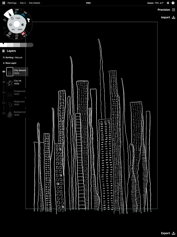 Draw A Cityscape • Concepts App • Infinite, Flexible Sketching
