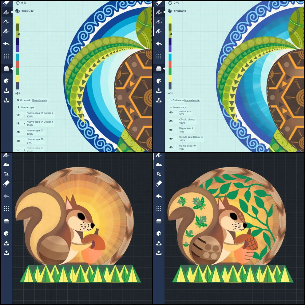 Creating Geometric Animal Art • Concepts App • Infinite, Flexible Sketching