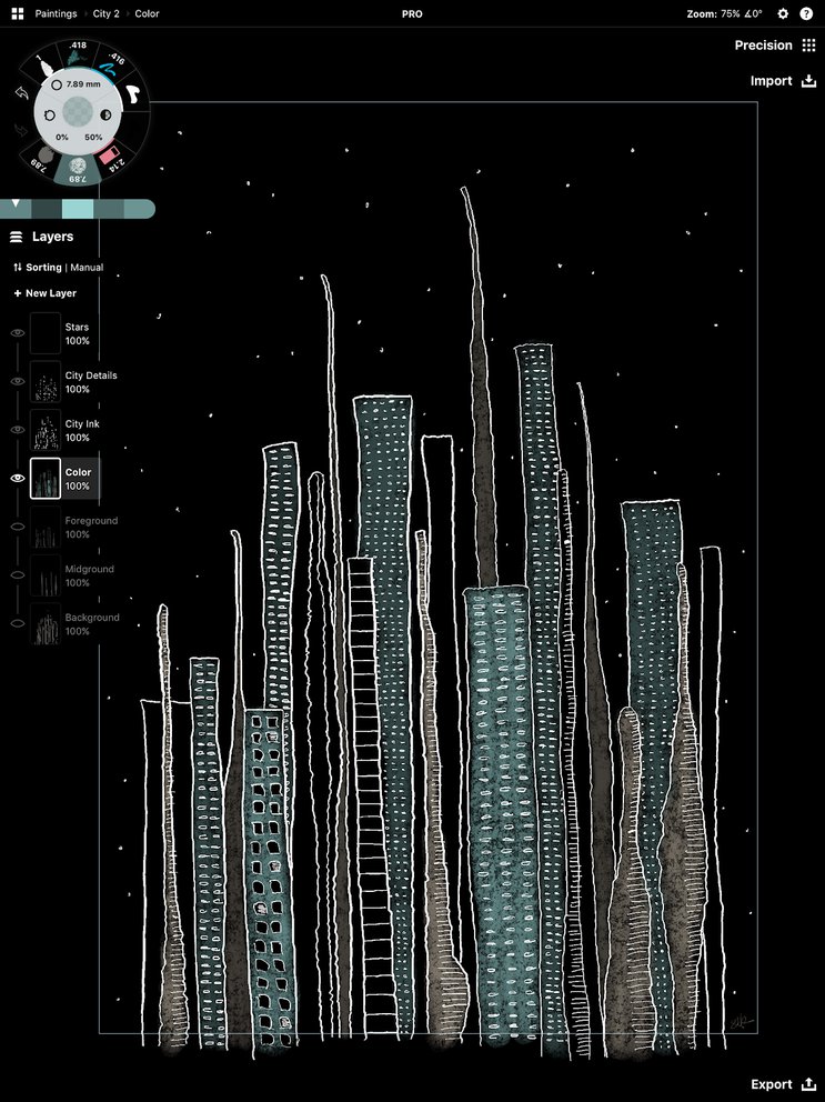 Draw A Cityscape • Concepts App • Infinite, Flexible Sketching
