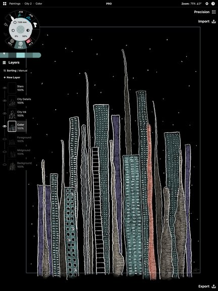 Draw A Cityscape • Concepts App • Infinite, Flexible Sketching
