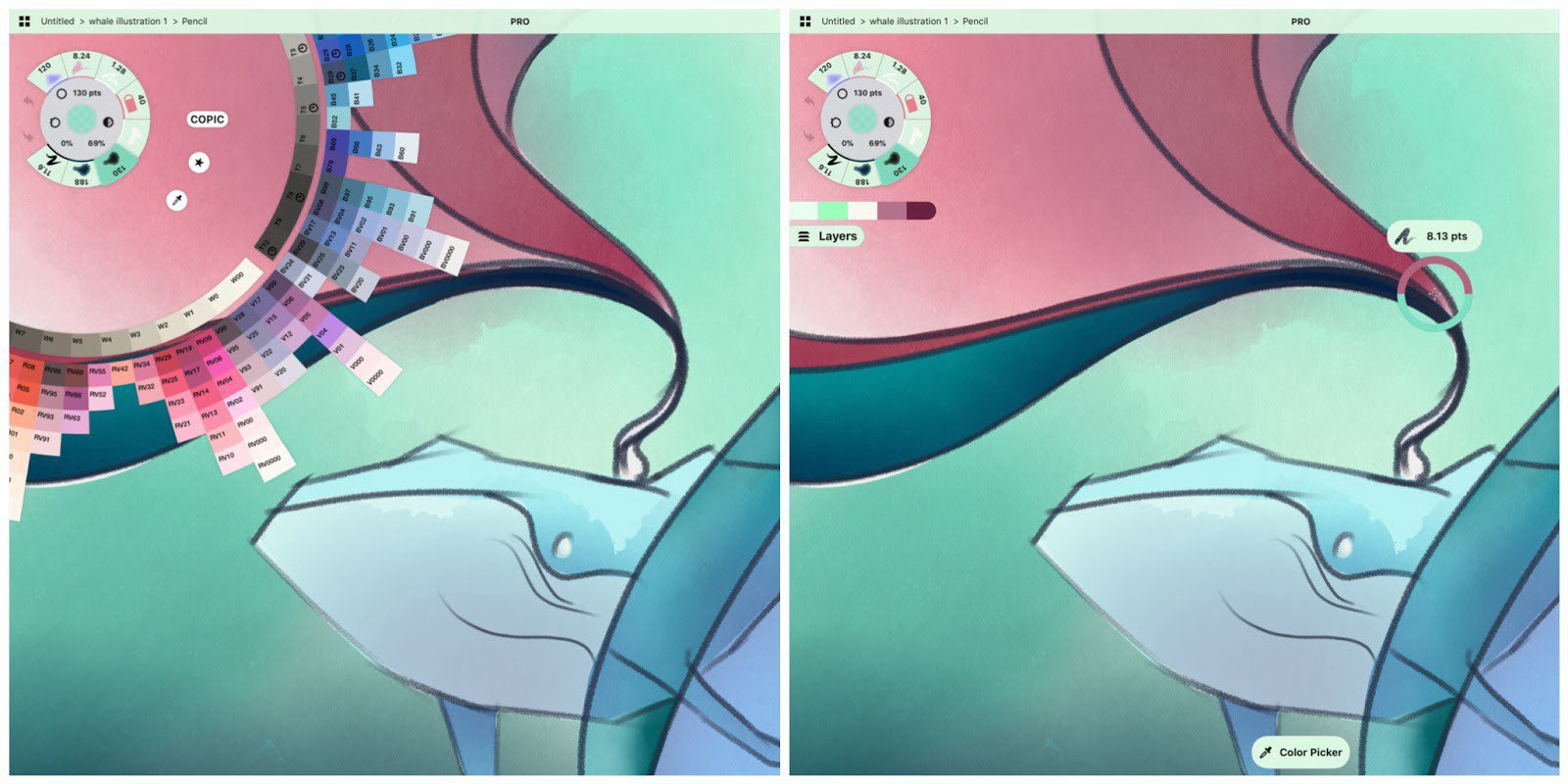 How To Use The Color Picker Concepts App Infinite Flexible Sketching