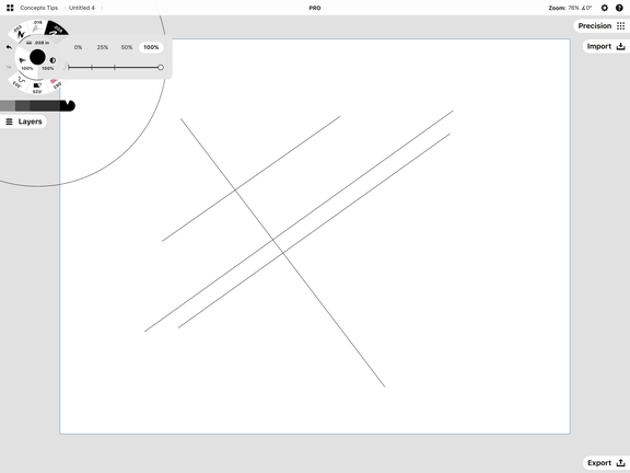 3 Ways to Draw a Straight Line • Concepts App • Infinite, Flexible ...