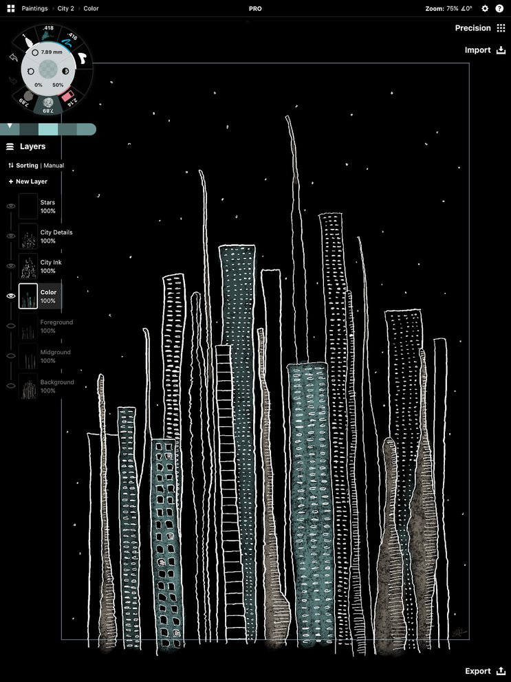 Draw A Cityscape • Concepts App • Infinite, Flexible Sketching