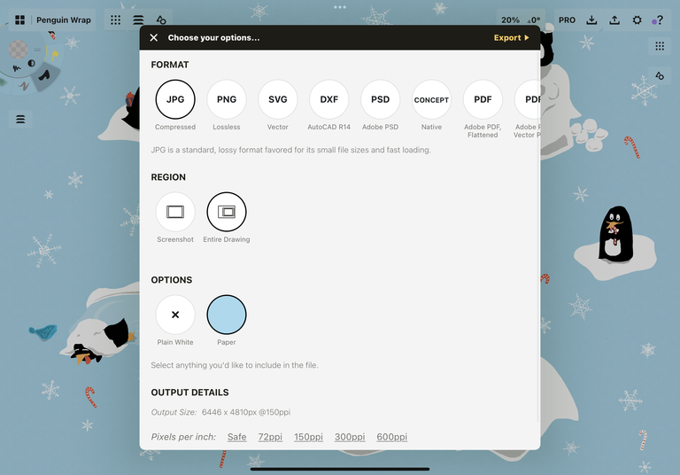 How to Create Custom Gift Wrap • Concepts App • Infinite, Flexible Sketching