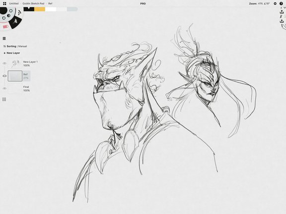 Comic Character Sketching • Concepts App • Infinite, Flexible Sketching