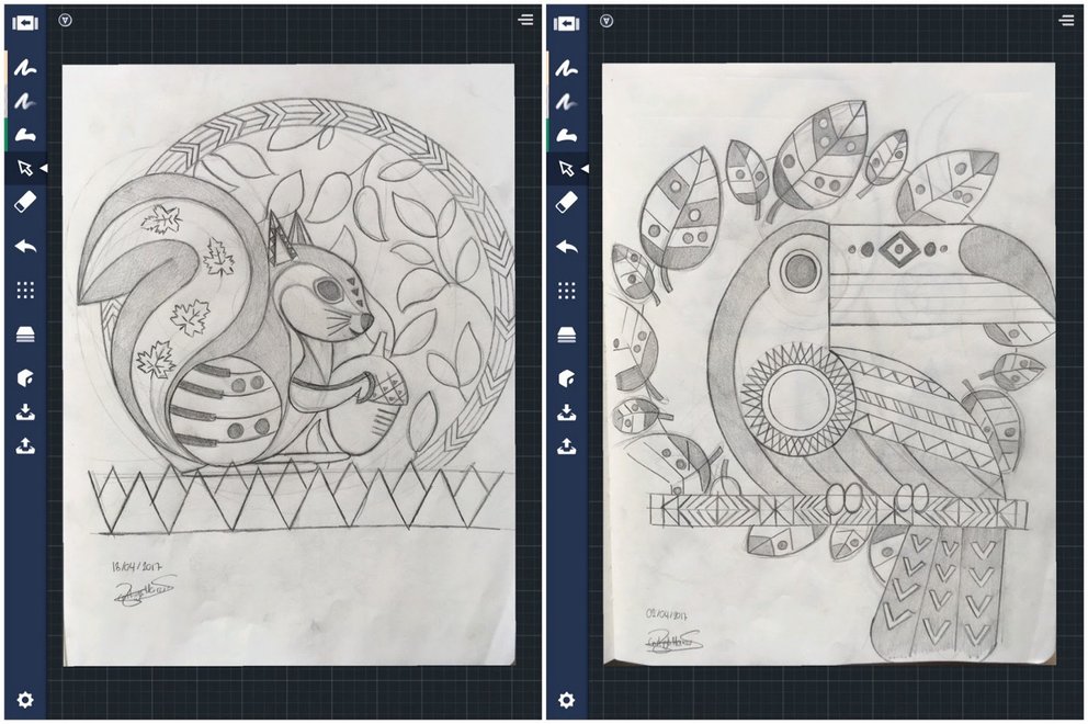 Creating Geometric Animal Art • Concepts App • Infinite, Flexible Sketching
