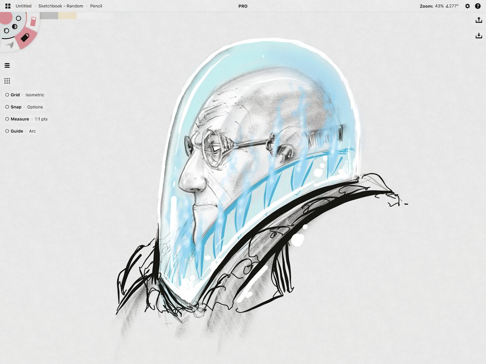 Comic Character Sketching • Concepts App • Infinite, Flexible Sketching