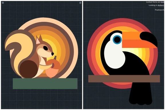 Creating Geometric Animal Art • Concepts App • Infinite, Flexible Sketching