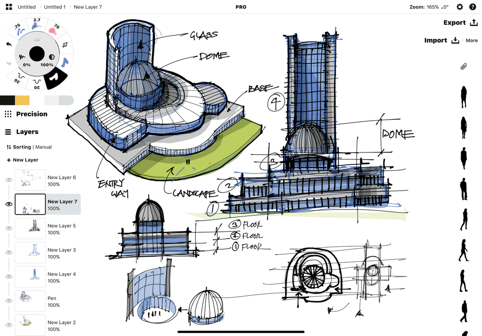 One Point Perspective Sketching • Concepts App • Infinite, Flexible Sketching