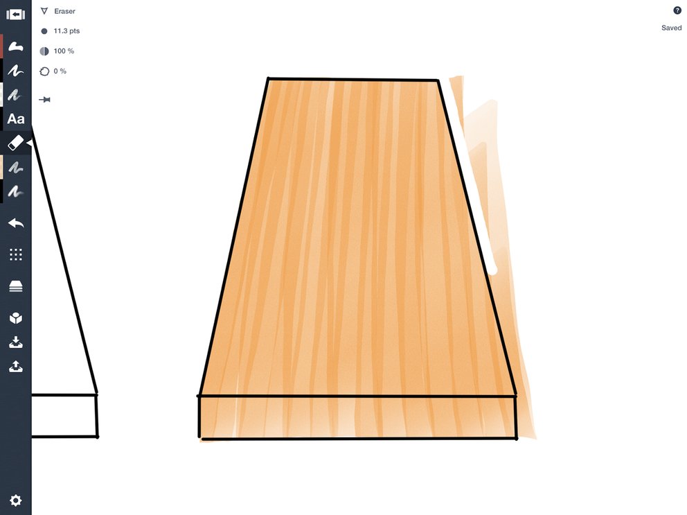 How to Draw Wood Textures • Concepts App • Infinite, Flexible Sketching