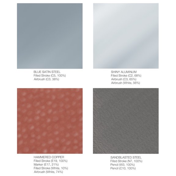 How to Draw Metal Textures • Concepts App • Infinite, Flexible Sketching