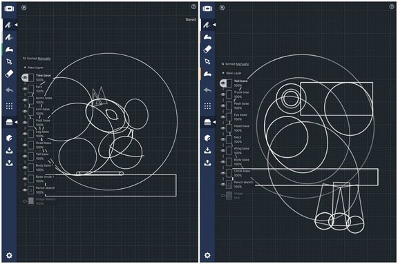 Creating Geometric Animal Art • Concepts App • Infinite, Flexible Sketching