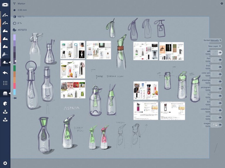 Designing the Astrea Water Bottle • Concepts App • Infinite, Flexible ...