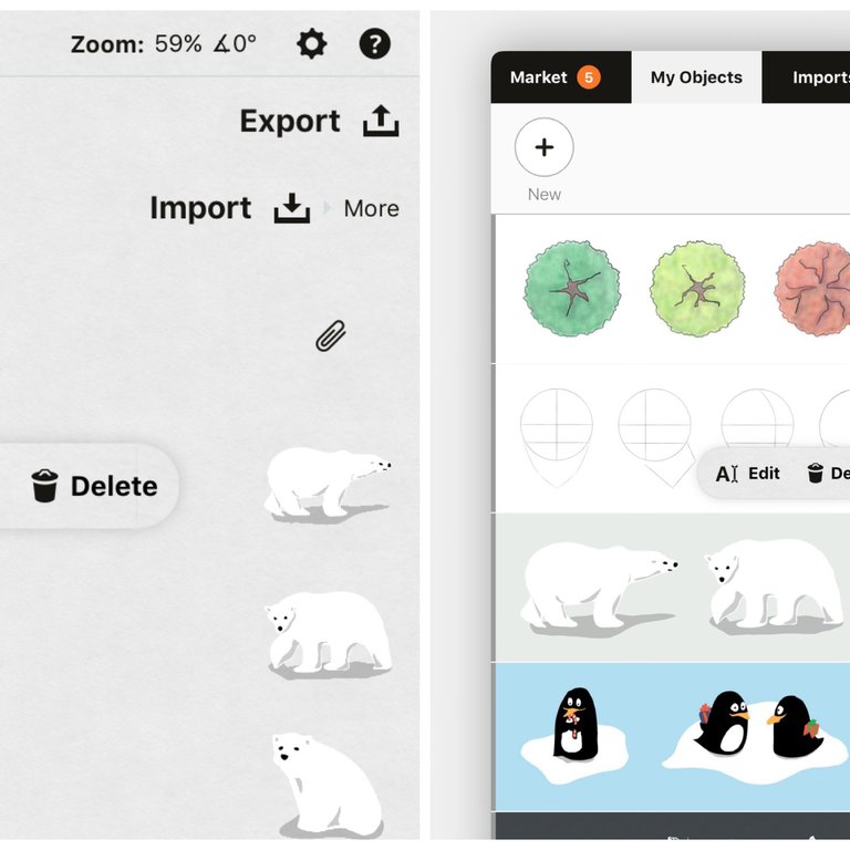 Using The Object Library And Make Your Own Objects • Concepts App • Infinite Flexible Sketching
