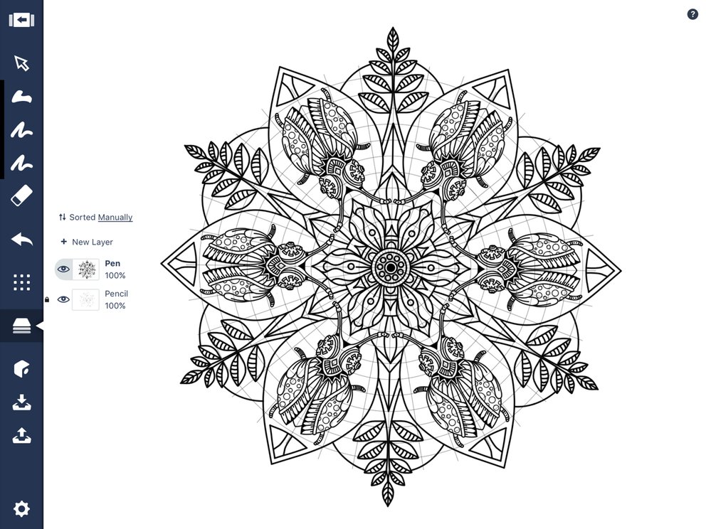 How to Draw a Mandala in Concepts • Concepts App • Infinite, Flexible ...