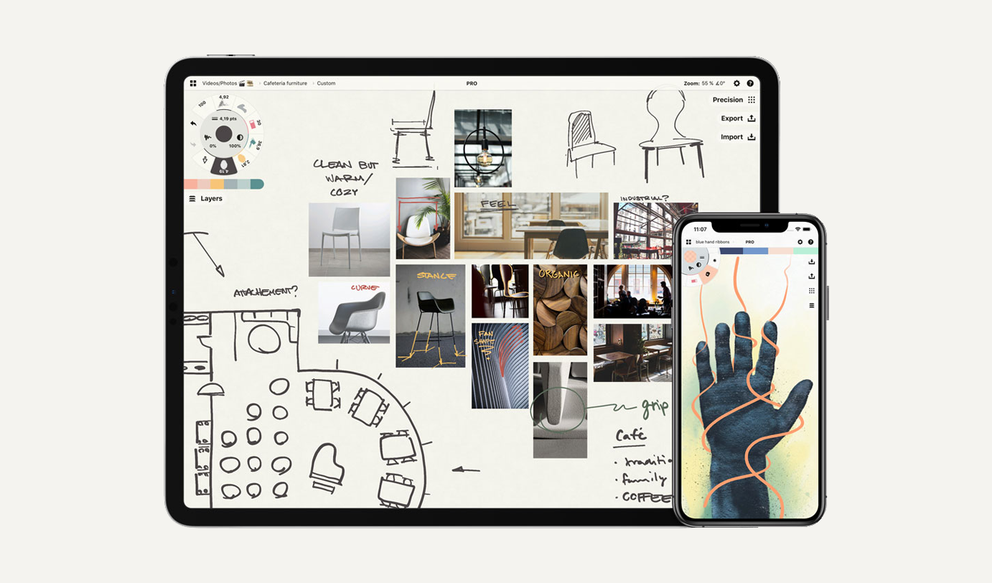 Freeform Vs Concepts App • Concepts App • Infinite Flexible Sketching